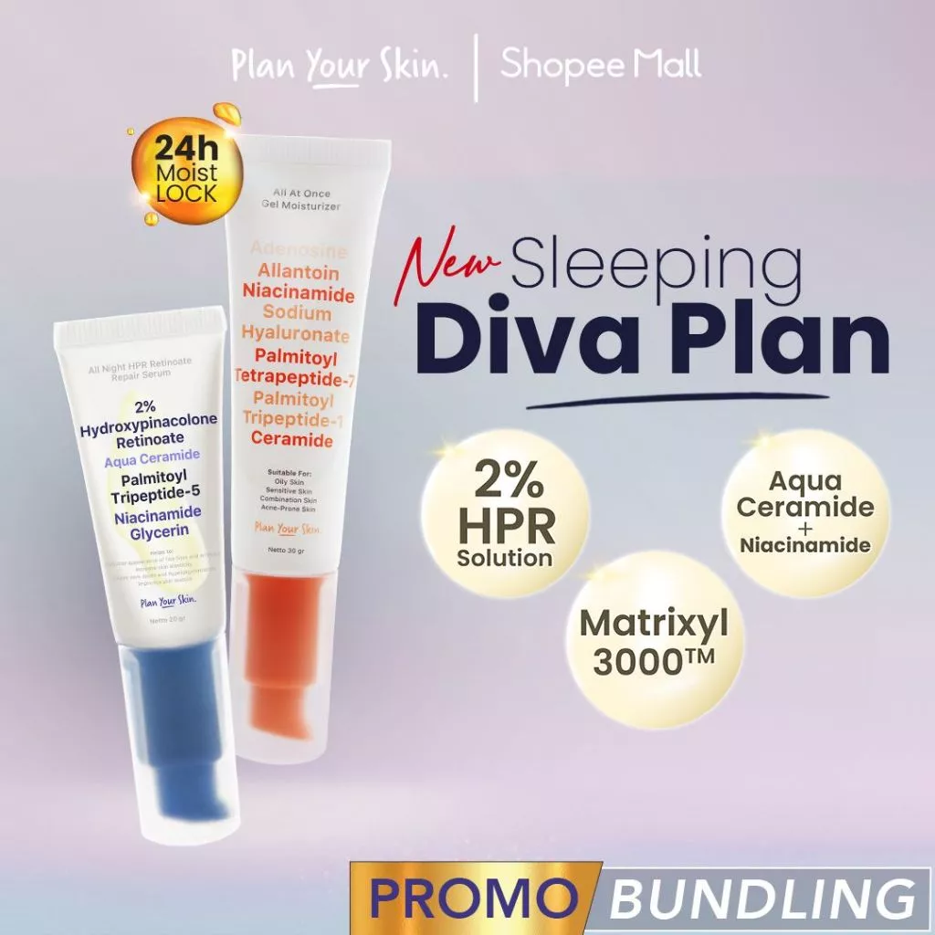 [BUNDLING NEW SLEEPING DIVA PLAN] Plan Your Skin All At Once Gel Moisturizer + All Night HPR ...